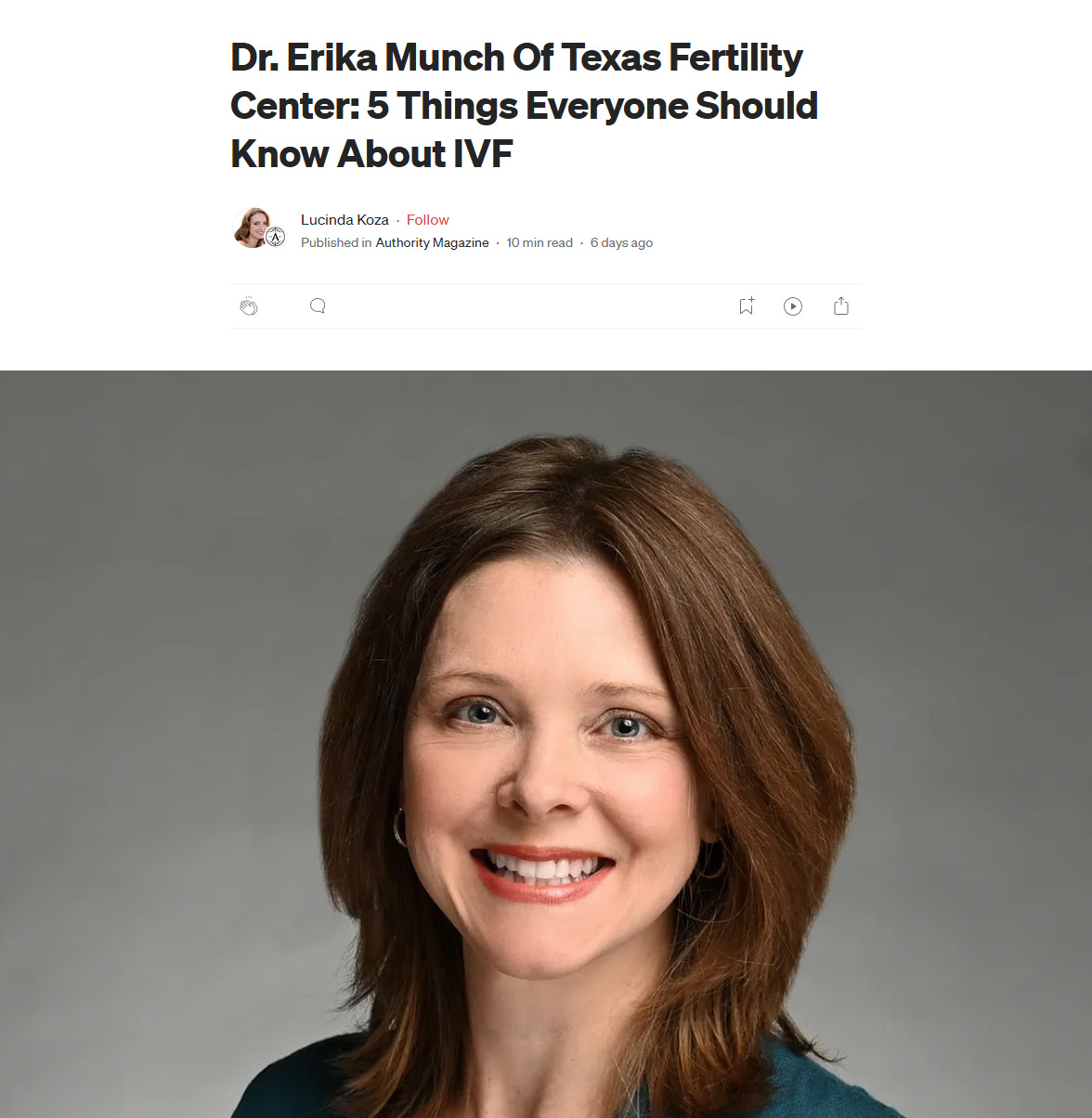 5 Things Everyone Should Know About IVF – Dr. Munch Interviewed by ...